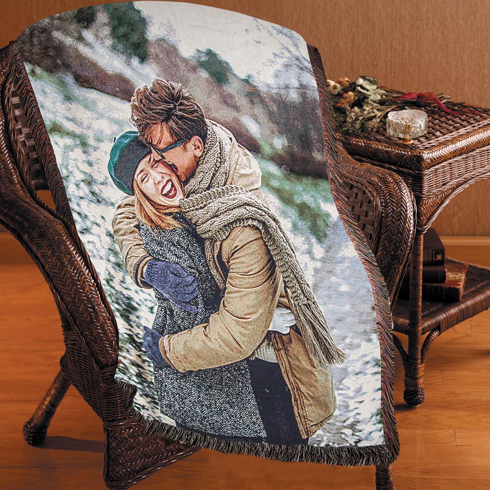 Jacquard Woven Photo Throw Blankets - PersonalThrows