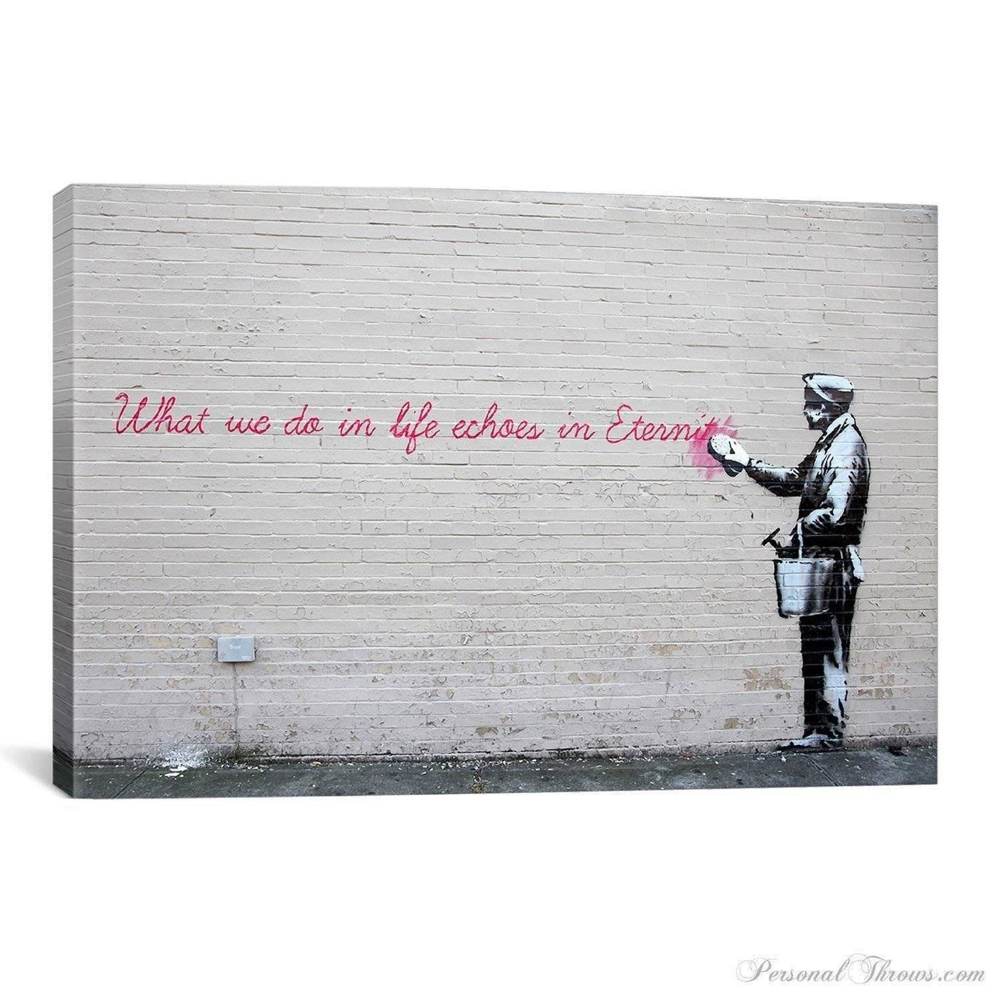 Banksy, "There Is Always Hope" Canvas Gallery Wrap Print - PersonalThrows